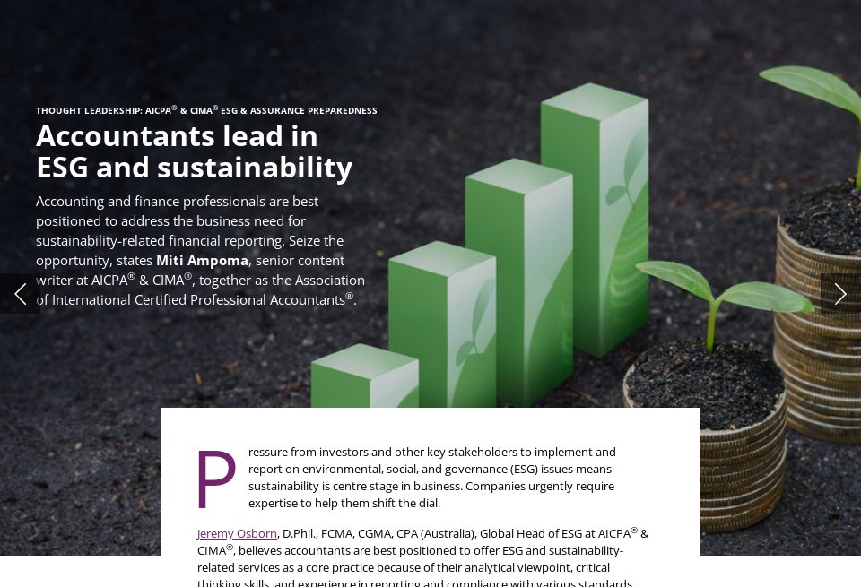 Accountants lead in ESG and sustainability - IAB | Supplement June 2023