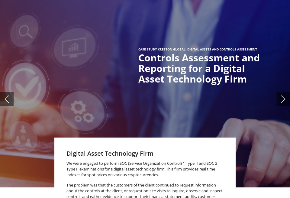 Controls Assessment and Reporting on a Digital Asset Technology Firm ...