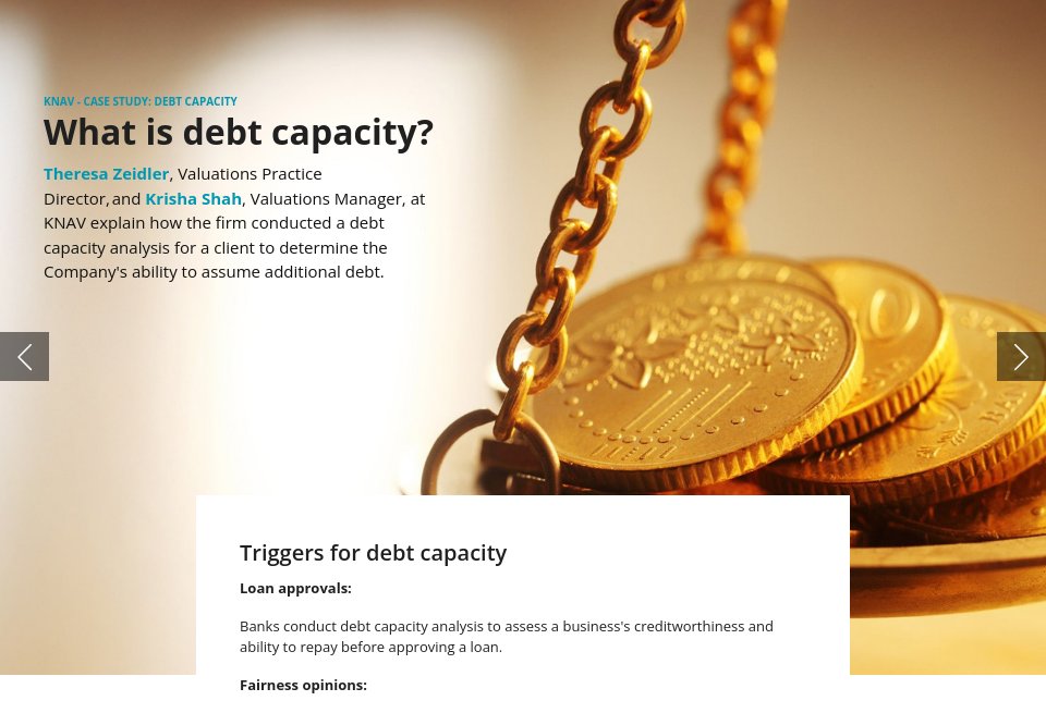 What is debt capacity? - IAB | Supplement March 2025