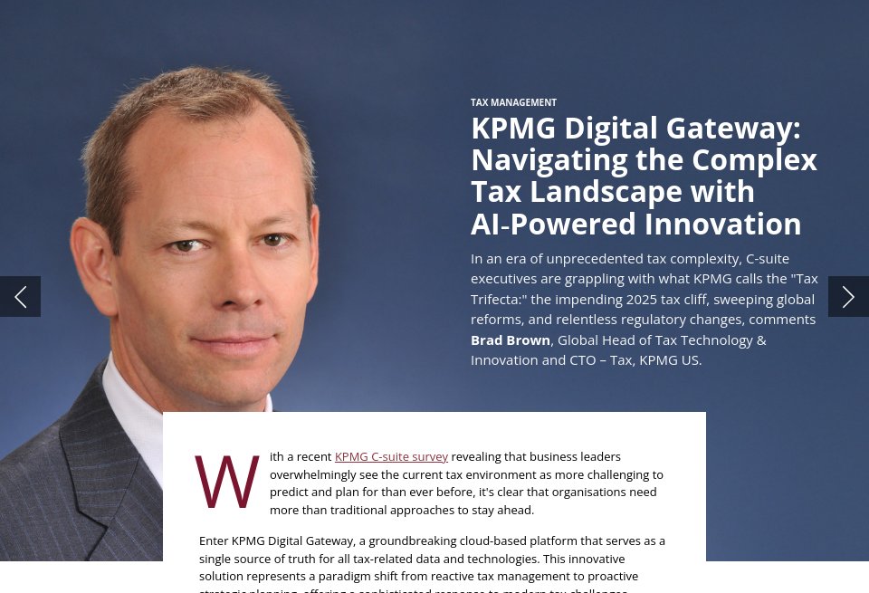 KPMG Digital Gateway: Navigating the Complex Tax Landscape with AI ...