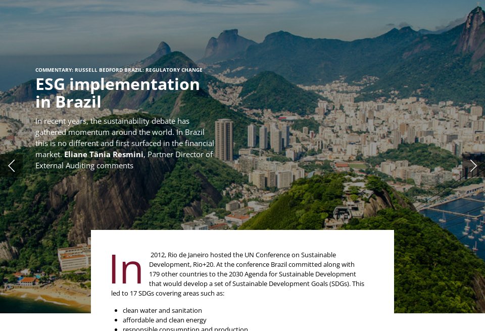 ESG implementation in Brazil - IAB | Supplement September 2022