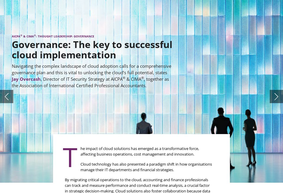 Governance: The key to successful cloud implementation - IAB ...